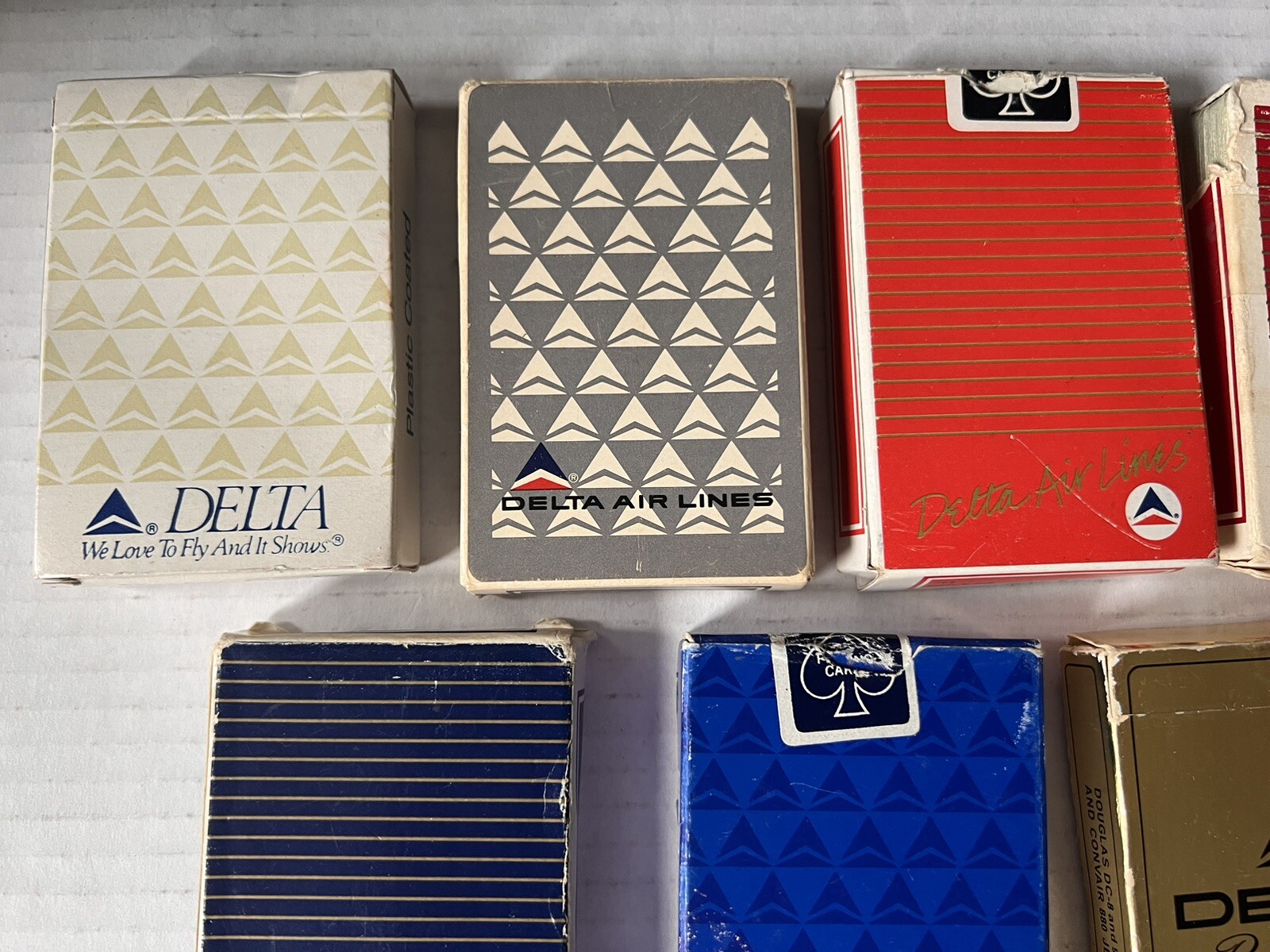 Vintage Lot 9 Decks Delta Airlines Playing Cards ~ All Different | eBay