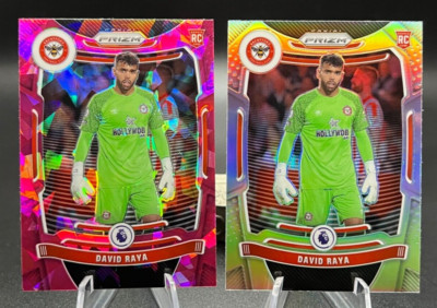 2021-22 Panini Prizm Premier League #136 DAVID RAYA Pink Ice and Silver ...