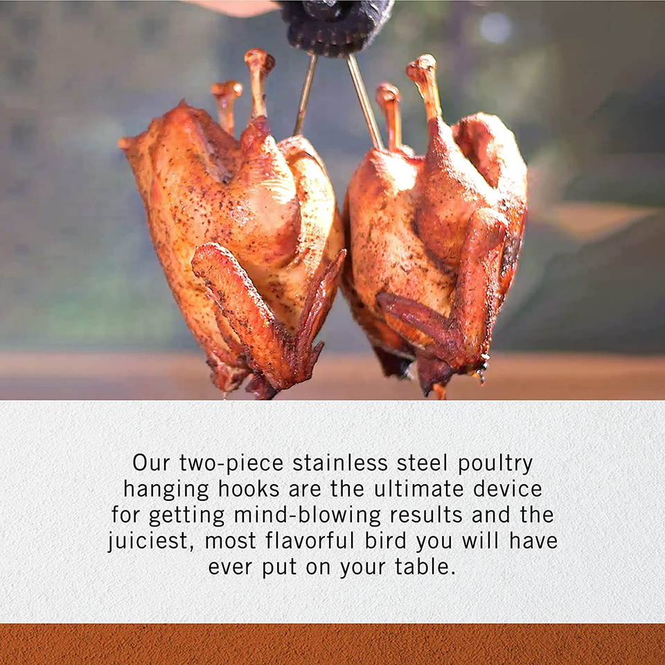 Pit Barrel Cooker Stainless Steel Turkey Hanger | Barrel Smoker Turkey ...