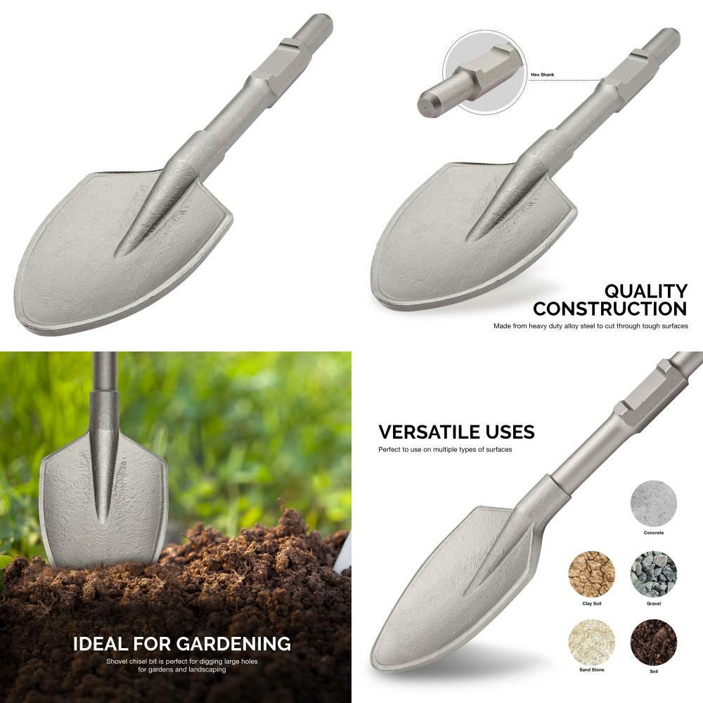 Neiko 02627 Clay Spade Chisel Bit for Demolition 17.5"/1-1/8", Alloy ...