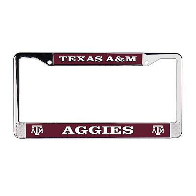 Texas A&M Aggies NCAA 3D Polyurethane Domed Chrome License Plate Car ...