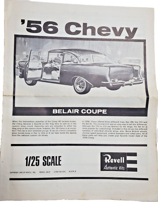Revell '56 Chevy Belair Coupe Model Car Kit Instruction Sheet only! | eBay