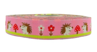 ~10yds Woven Ribbon Trim- Hedgehog & Flowers 5/8" | eBay
