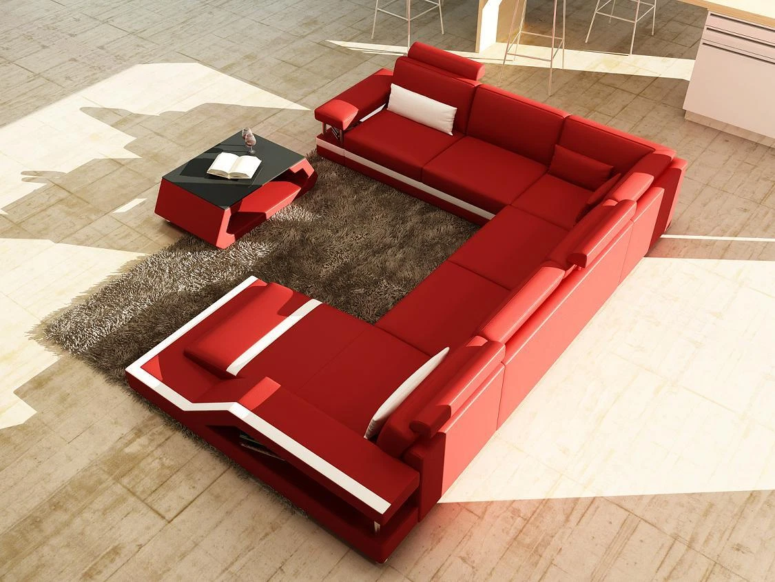 Red Leather Sectional Sleeper Sofa | Cabinets Matttroy