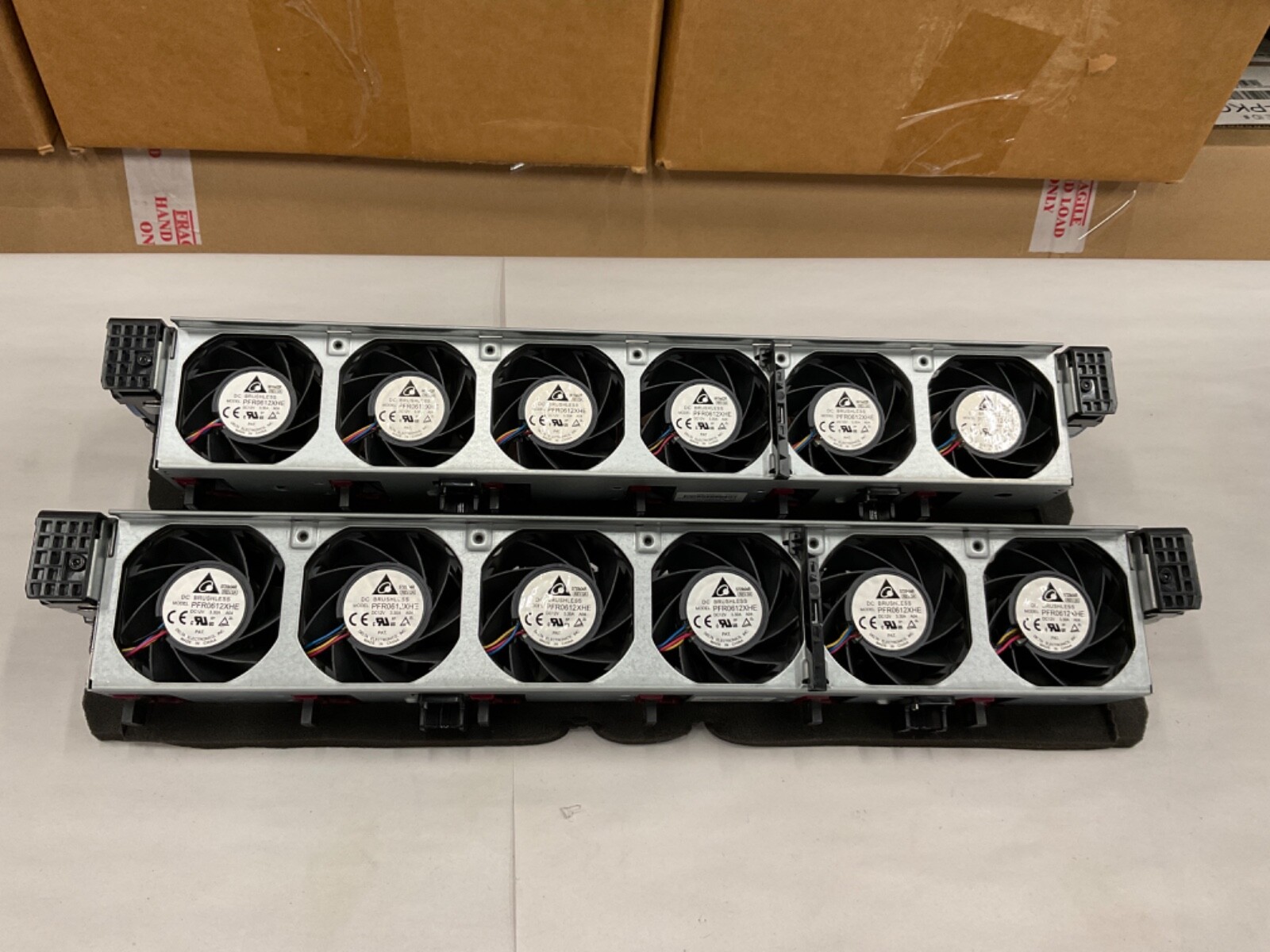 Lot of 2 Dell PowerEdge Server Cooling Fan Assemblies 12 Brushless ...