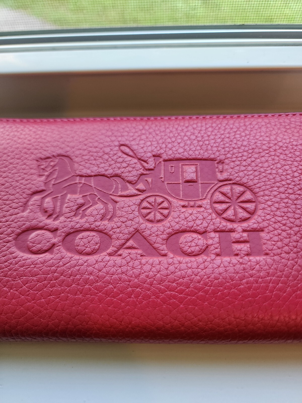 Coach C3548 Long Zip Around Horse & Carriage Wallet Bright Violet | eBay