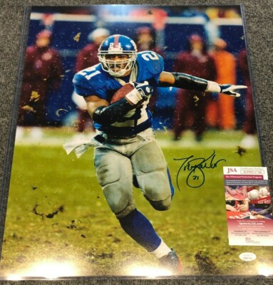 NEW YORK GIANTS TIKI BARBER AUTOGRAPHED SIGNED 16x20 PHOTO JSA COA | eBay