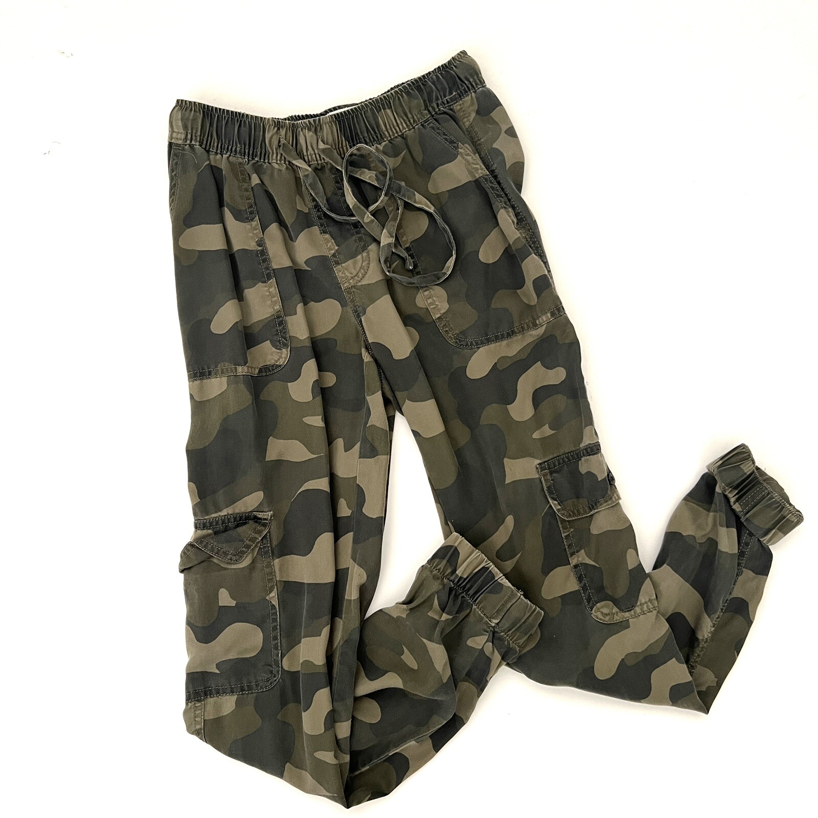 C&C California Size XS Camo Joggers Pants Elastic Waist 100% Lyocell ...