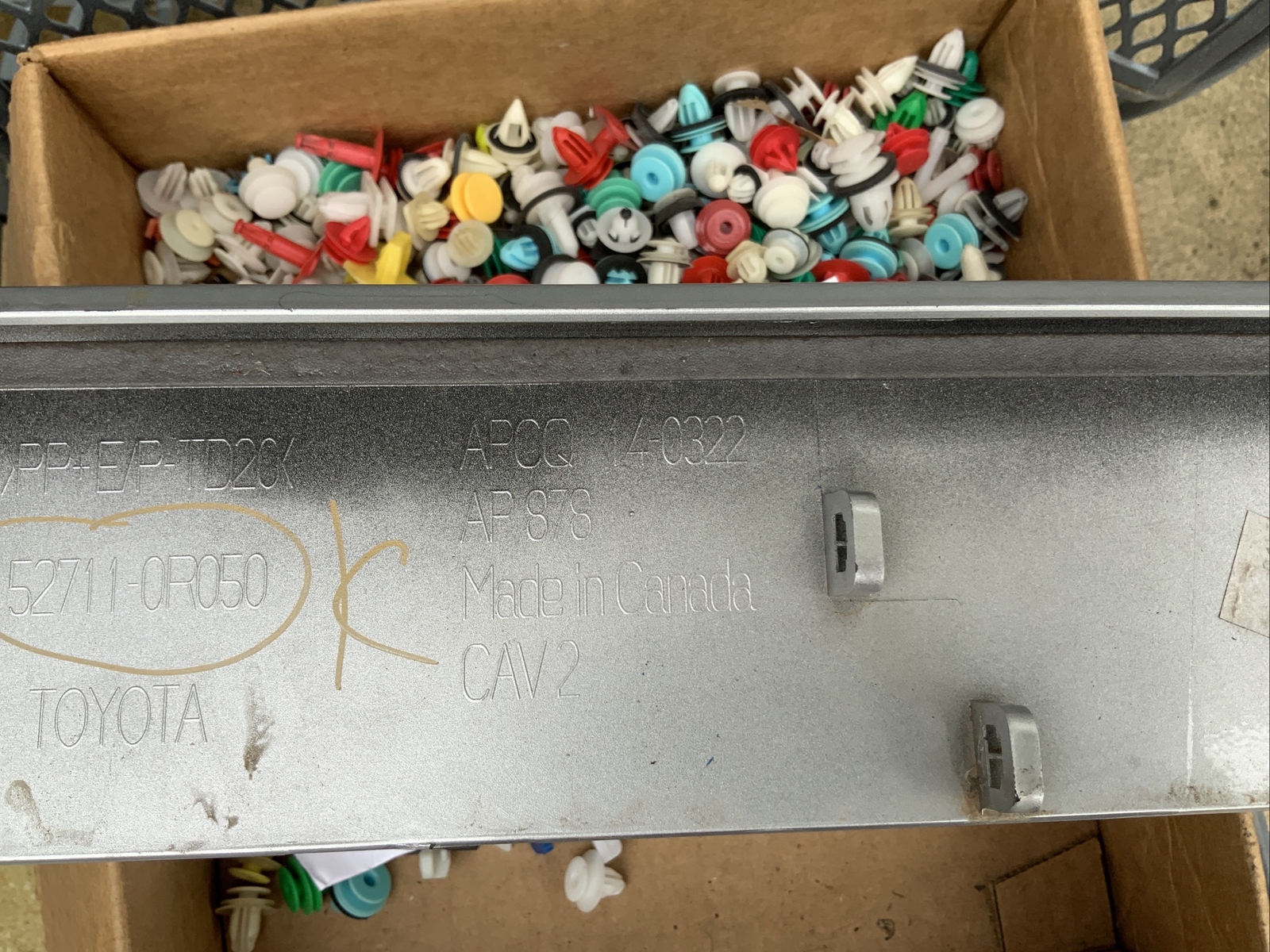 2016-2018 TOYOTA RAV4 FRONT BUMPER LOWER TRIM MOLDING 52711-0R050 ...