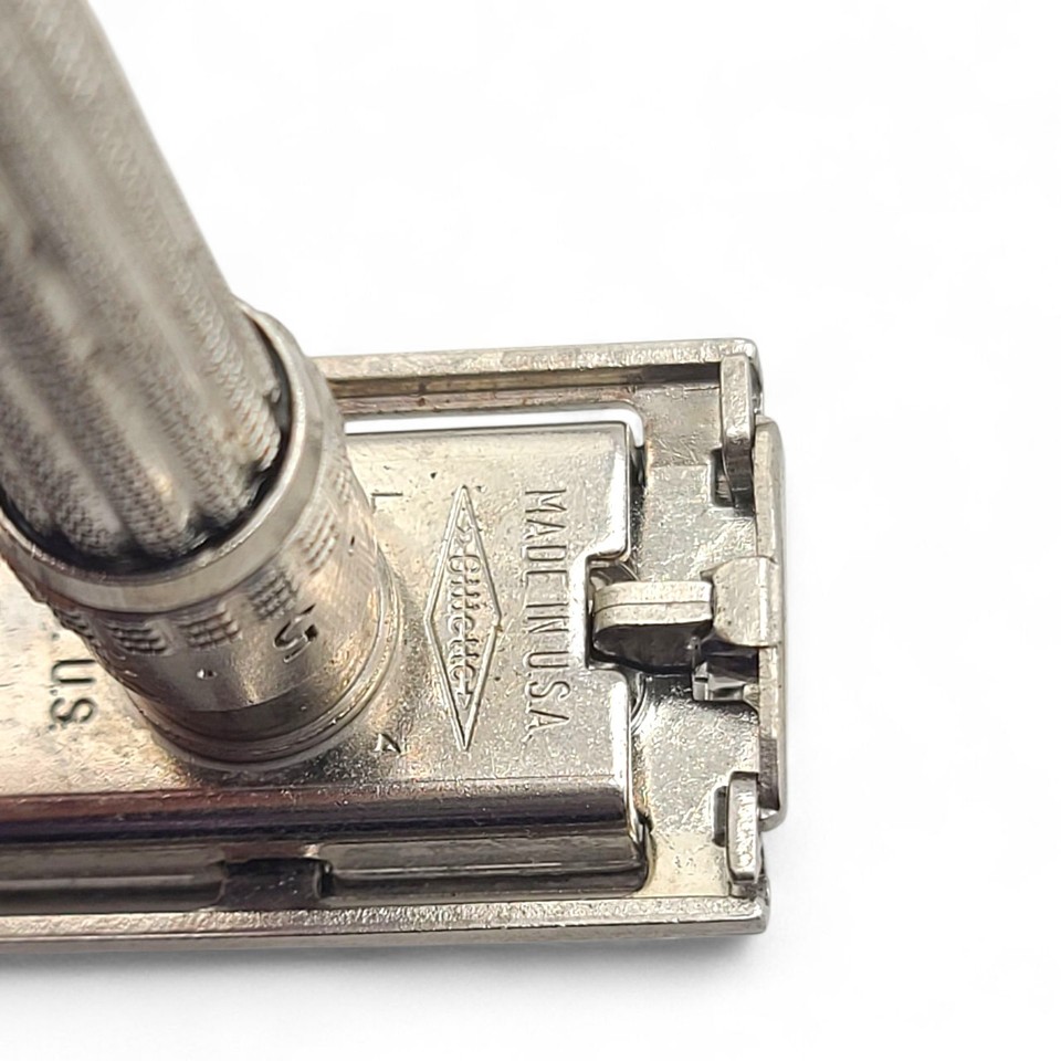 Vintage 1966 Gillette Slim Adjustable 1-9 DE Safety Razor L4 Nice ...