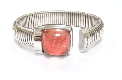 PIANEGONDA VERITAS COLLECTION RUTILATED ORANGE QUARTZ STERLING CUFF ...