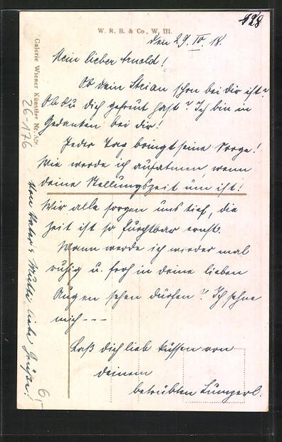 Künstler-AK Robert Scheffer: junge Frau schaut sich ein Bild des ...