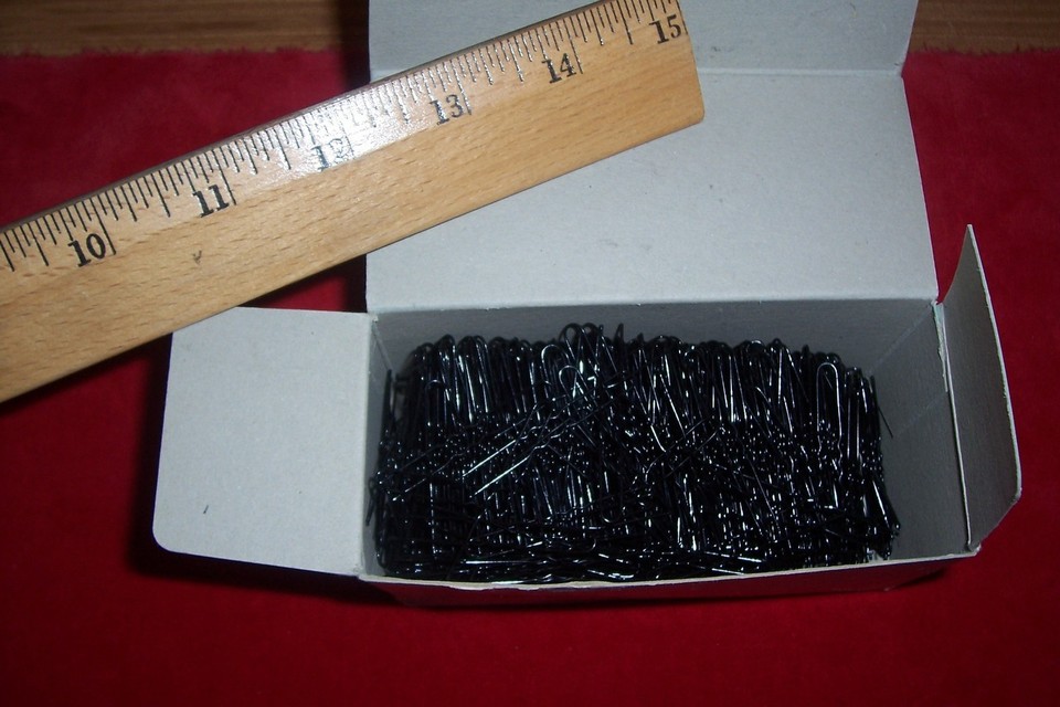 Vtg Box Diane Hair Pins No. 480 Invisible Ball Pointed Tips Black 1 3/4 ...