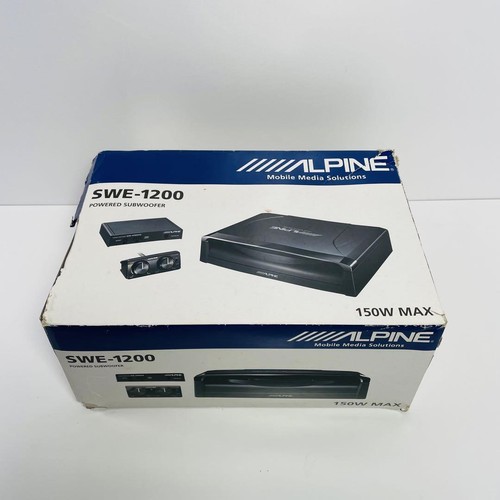 ALPINE SWE-1200 Powered Subwoofer 150W Max Open Box Unused with ...