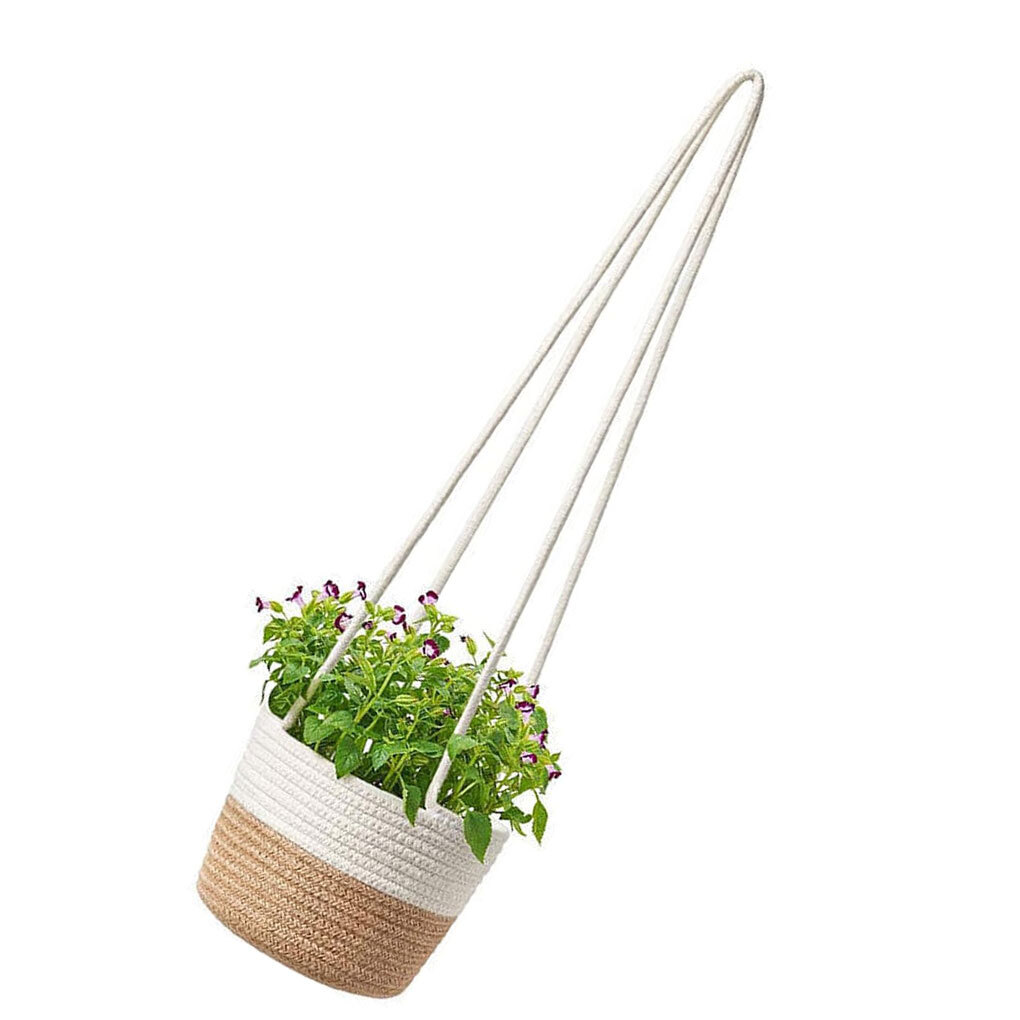 Add And Style Hanging Rope Plant Pot Decorative And Practical Indoor ...