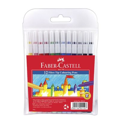 Faber-Castell Fibre Tip Texter 12 Pack School Kids Art Craft | eBay ...