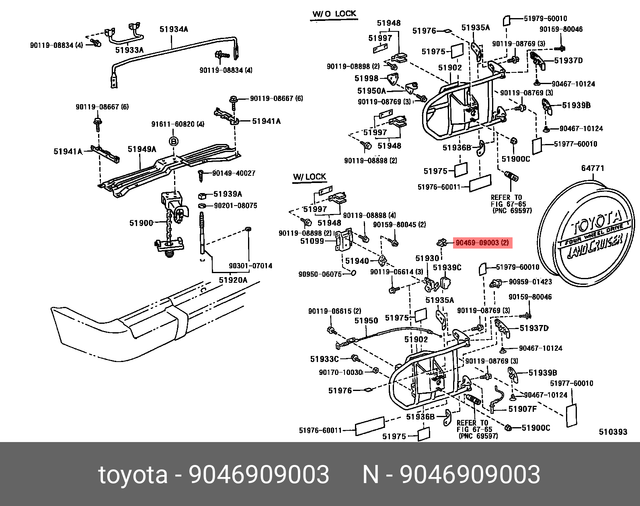 Genuine OE clamp 9046909003 for TOYOTA 90469-09003 online kaufen | eBay