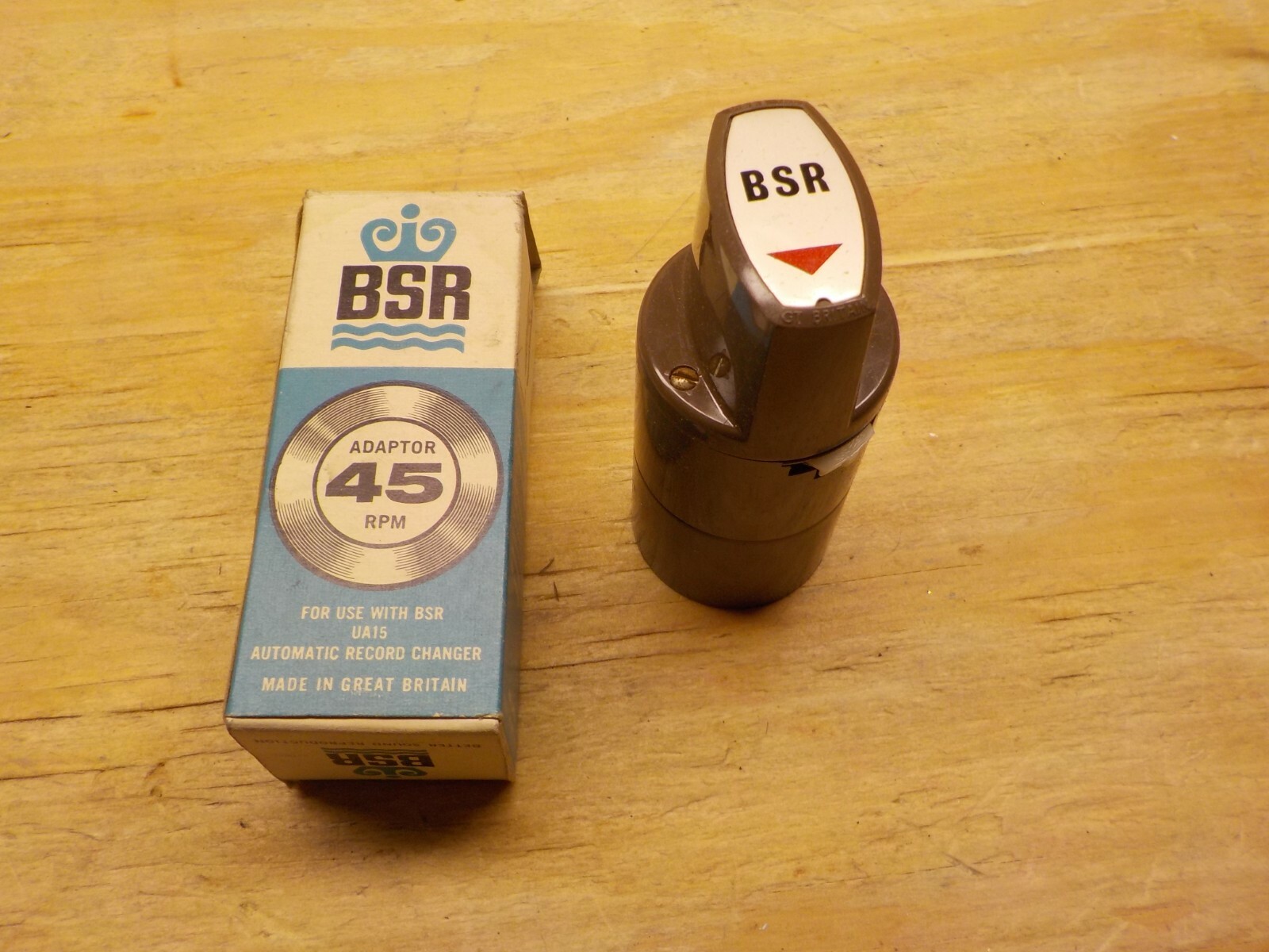 New BSR UA15 BROWN 45 RPM Phonograph Record Player Spindle Adapter ...