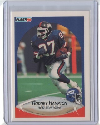 RODNEY HAMPTON 1990 Fleer Update RC Rookie #U-11 Bulldogs GIANTS | eBay