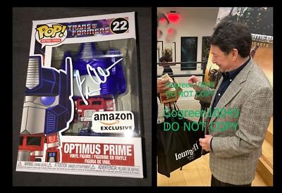 Peter Cullen signed Optimus Prime funko pop Transformers poster photo ...
