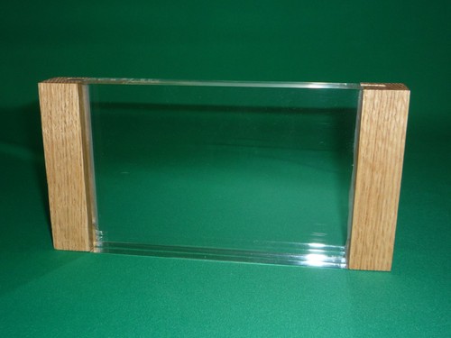 Solid Wood (Oak) and Acrylic 4x6 Picture Frame 1 inch Thick Block | eBay