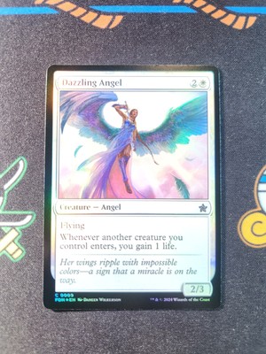 EXACT CARD PICTURED Dazzling Angel FDN 0009 MTG Foundations Eng Foil | eBay