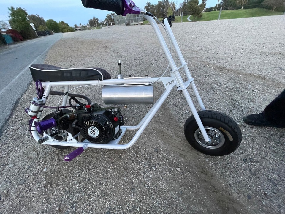 Built White Minibike FLR Taco frame | eBay