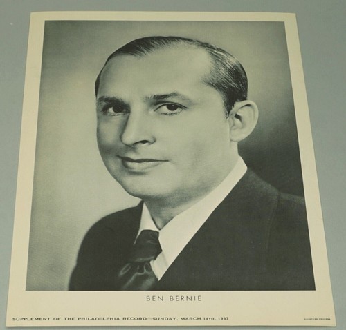 M23 1937 Philadelphia Record BEN BERNIE supplement movie photo premium ...