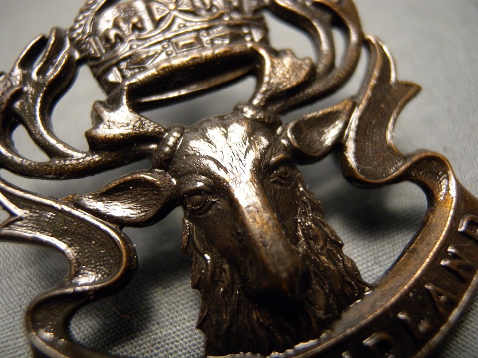 ROYAL NEWFOUNDLAND REGIMENT WWII OFFICER CAP BADGE M.178 NFLD N.F.L.D ...