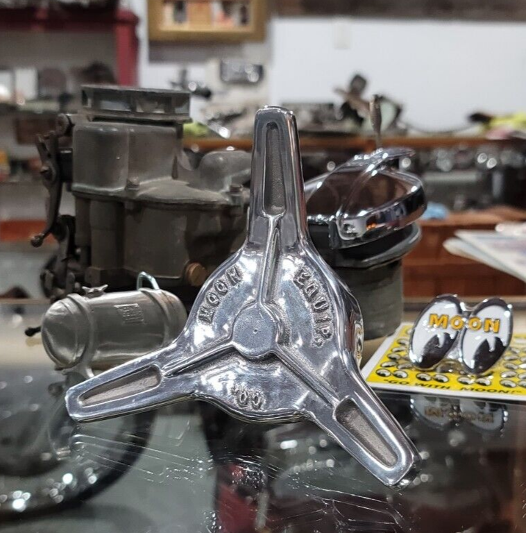 MOON Aluminum SPINNER CAP Hot Rod MOONeyes Gas Fuel Tank vtg style Drag ...