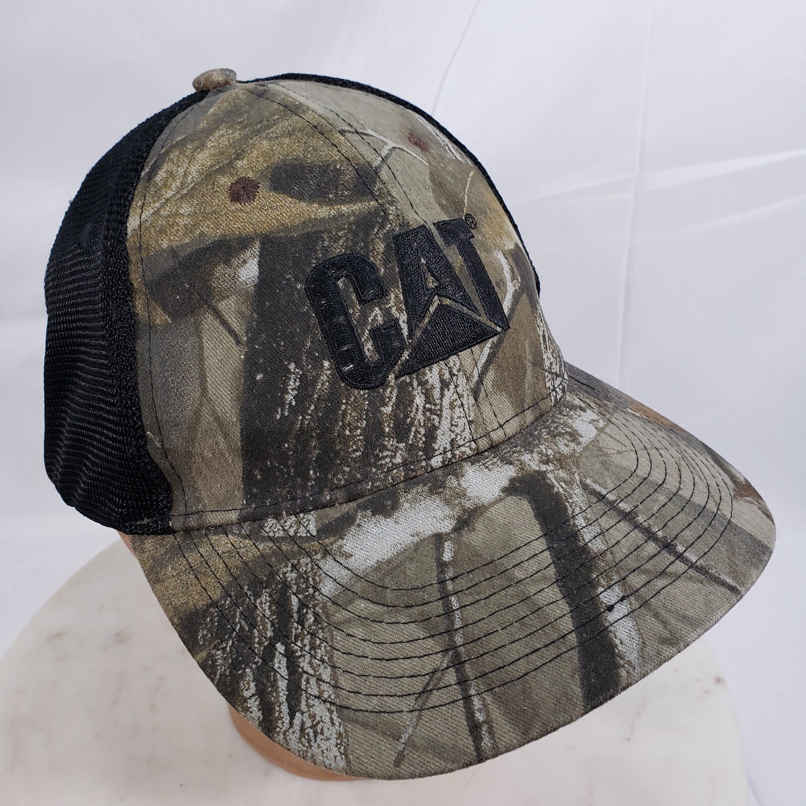 Cat Logo Hat Camo Cap Caterpillar Norscot Green Black Strap Back | eBay