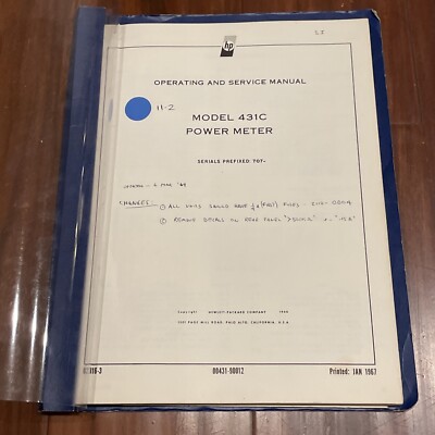 Manuals & Books - Meter Operating Service Manual
