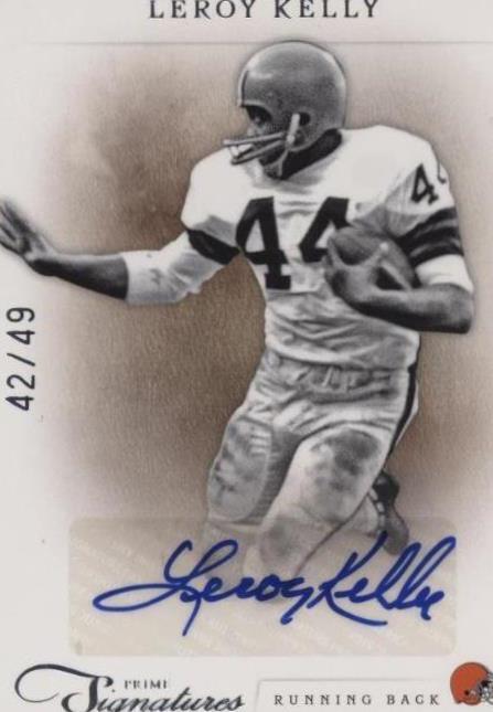 2011 Panini Prime Signatures - Leroy Kelly #111 Silver Signatures /49 ...
