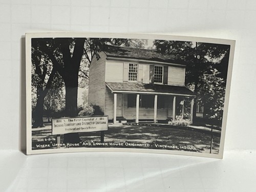 The First Capitol Indiana Territory Vincennes Indiana IN Cline RPPC ...