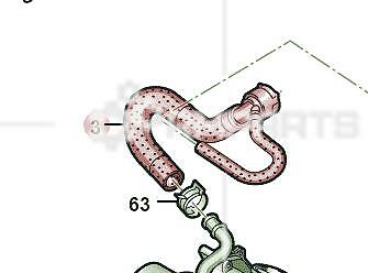 AUDI A3 2.0 TDI Coolant Hose With Quick Release Coupling 5Q0122157CE ...