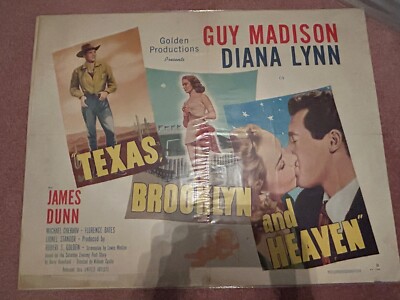 Vintage Movie Poster 1/2 Sheet B "Texas, Brooklyn and Heaven" 1948 Rare ...