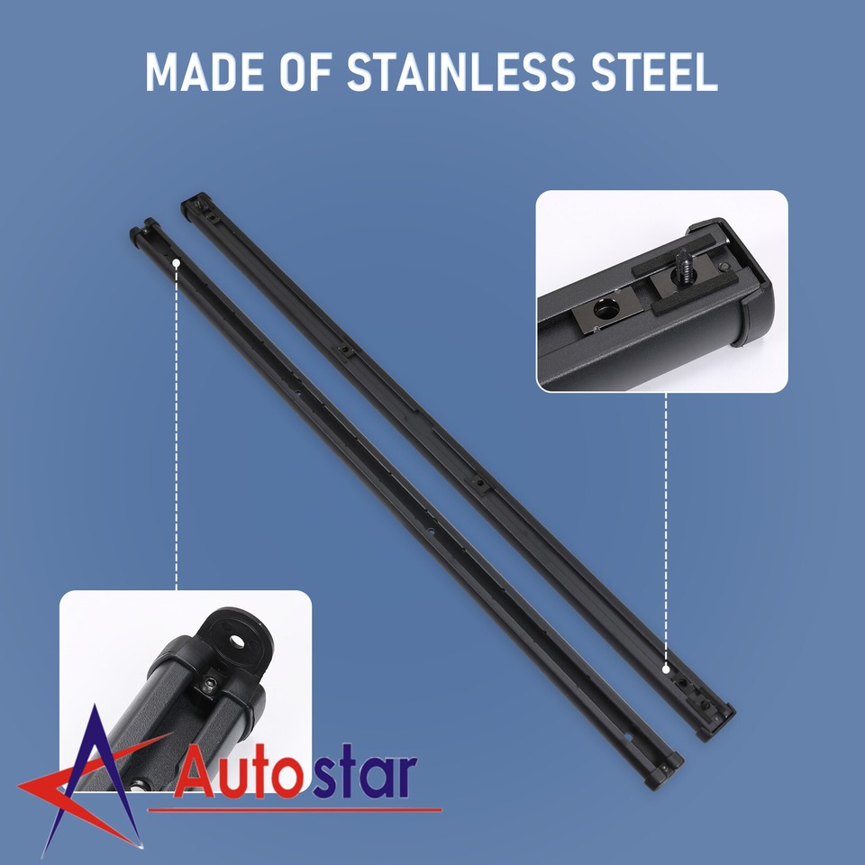 Utility Rail Trail Rail Kit BLACK 82215956 For 2020-2021 Jeep Gladiator ...