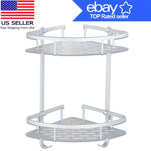 Triangular Shower Caddy Shelf Bathroom Corner Bath Rack Storage Holder ...