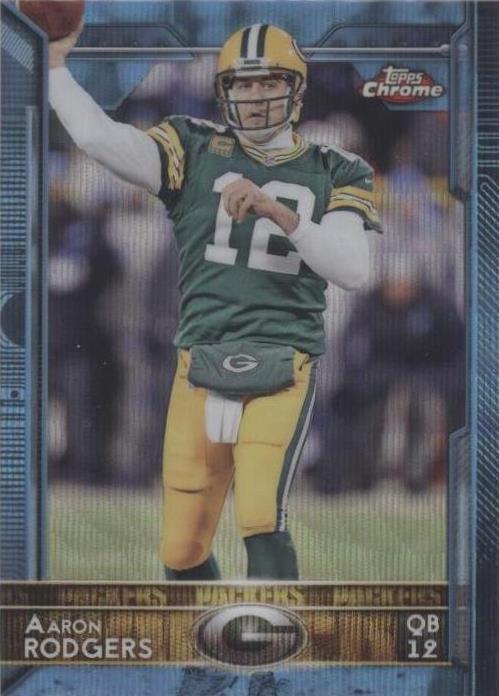 2015 Topps Chrome - Aaron Rodgers #2 Blue Wave Refractor for sale ...
