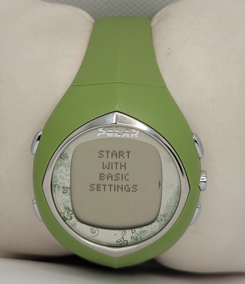 Ladies Polar F6 Sage Green Training Heart Rate Digital Watch L5 | eBay