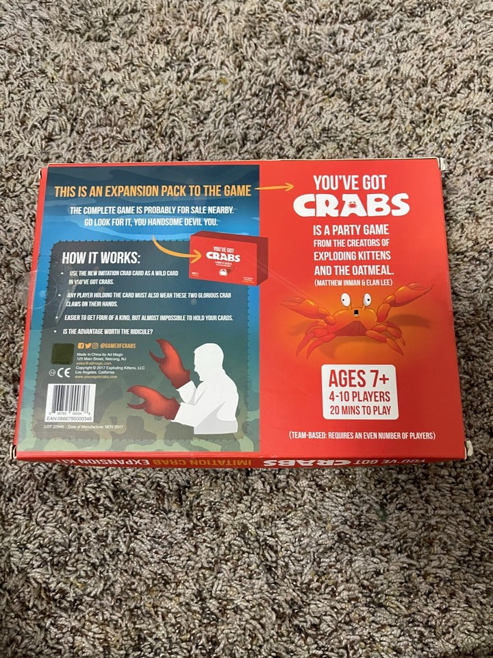 You've got Crabs Imitation Crab Expansion Kit Card Game New | eBay