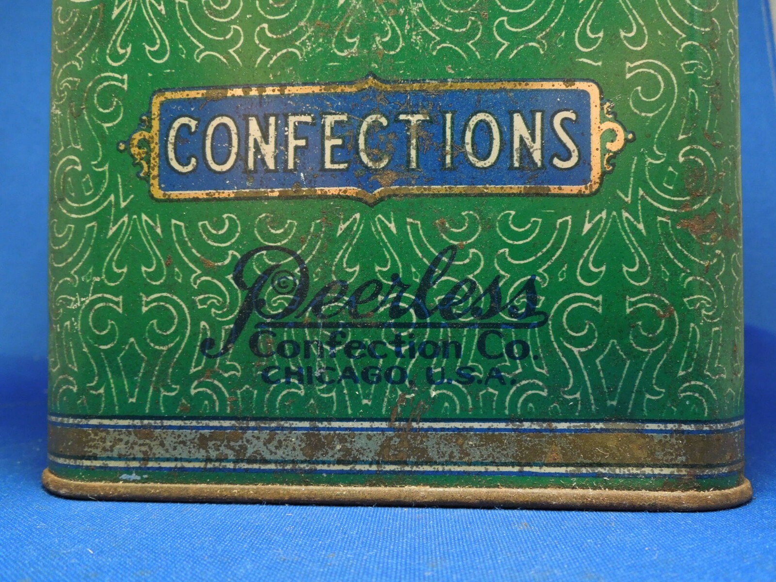 Vintage Green Sunray Confections Peerless Maid Candy Tin Rectangle ...
