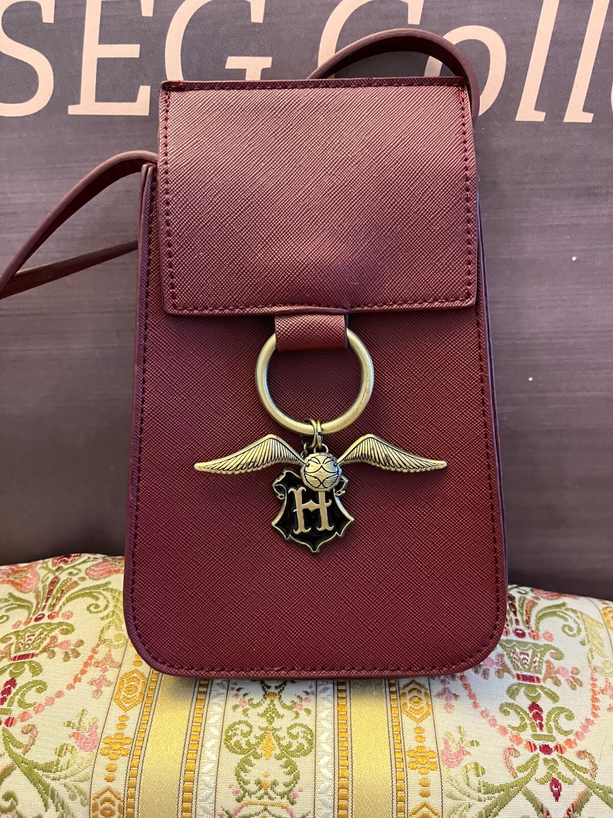 Bioworld Harry Potter Golden Snitch Charm Maroon Cros… - Gem