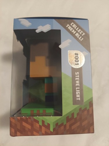 Minecraft ICONS Steve & Zombie Night Light Lamp by Paladone #001 & #004 ...