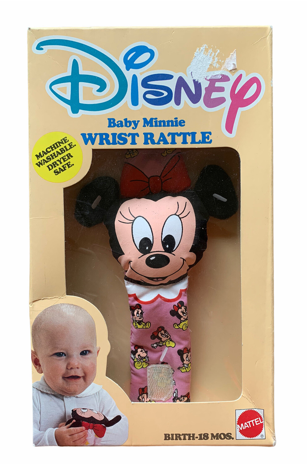 Vintage Disney Mattel Wrist Rattle Baby Minnie Mouse 1984 Collectible ...