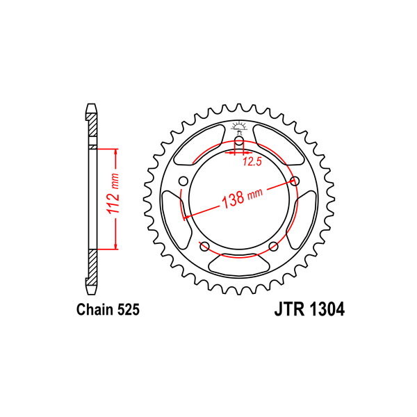Sprocket Aluminum P 525 Z 44 Honda CB Fa ABS (Rc47) 650 2014 2018 | eBay