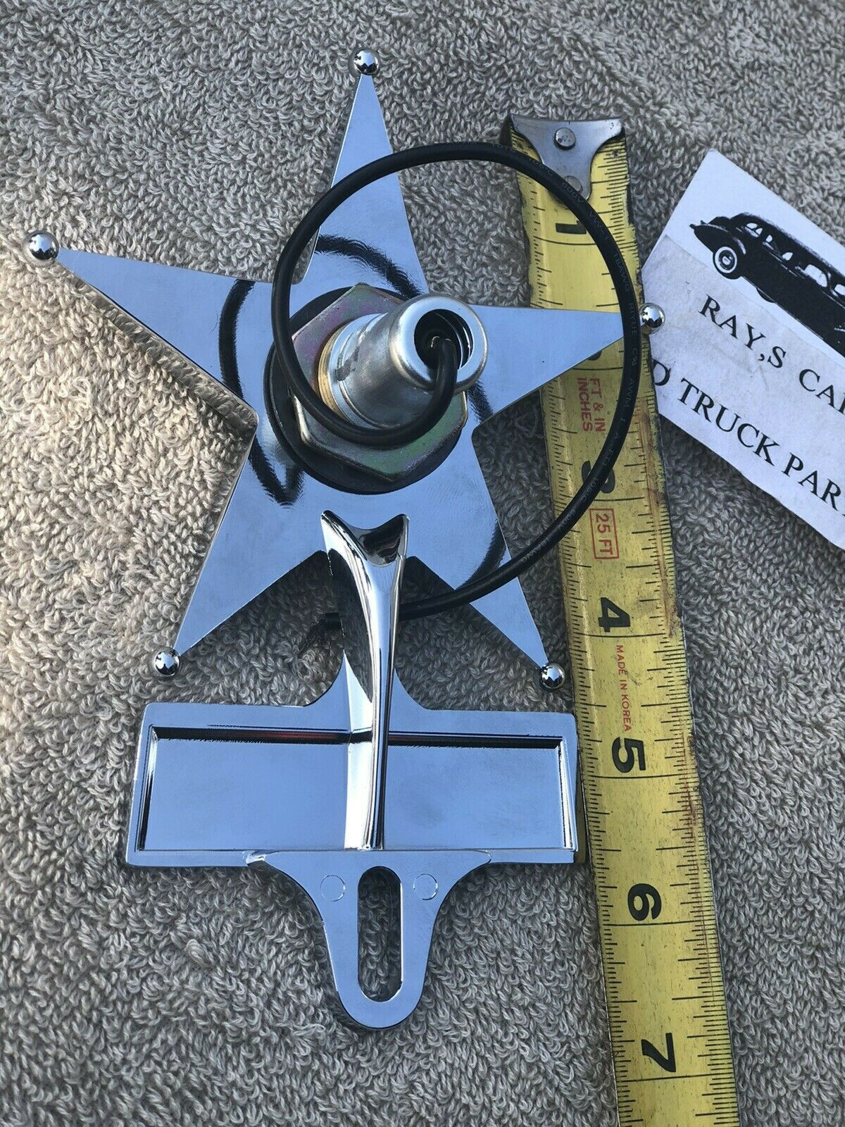 NEW BLUE DOT SAFETY STAR LICENSE PLATE TOPPER THAT LIGHTS UP ! CAR ...