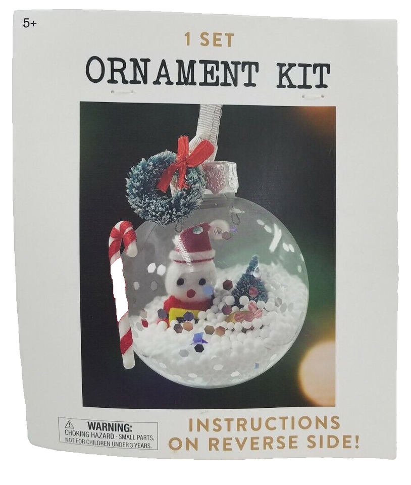 Snowman Snow Globe Holiday Christmas Tree Ornament Kit Children's ...