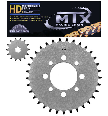 Chain & sprocket kit to fit Kawasaki KLX110 (2010-2019) MTX h/duty GOLD ...