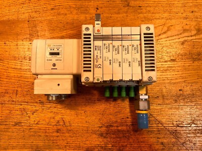 SMC SI DeviceNet Manifold EX250-SDN1-X122 w/ (4) VVQ2000-10A-1 & (1 ...